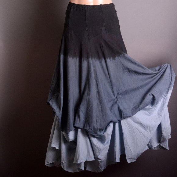 Skirts | Light Gray Ombre Victorian Goth Steampunk Gypsy Bustle ...